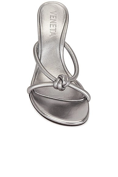 Bottega Veneta Metallic Knot Detail Mule Sandals