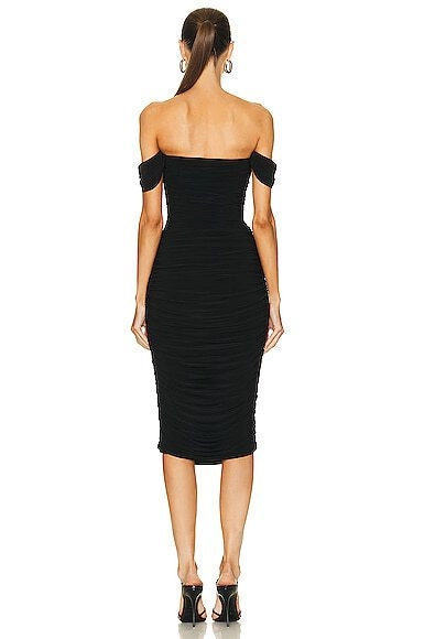 Norma Kamali Walter Midi Dress With Winglet Sleeves