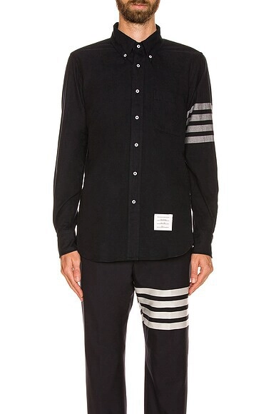Thom Browne Straight Fit Bar Shirt