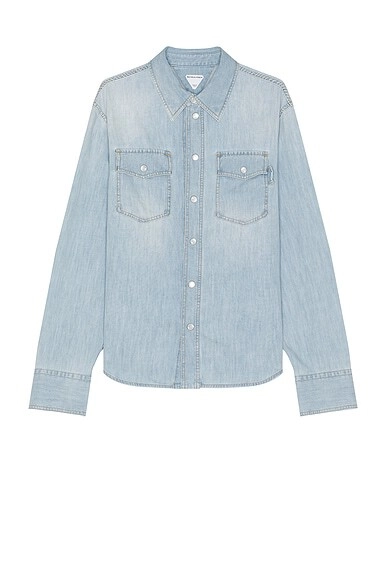 Bottega Veneta Bleached Light Denim Shirt