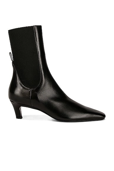 TOTEME The Mid Heel Boot - Black