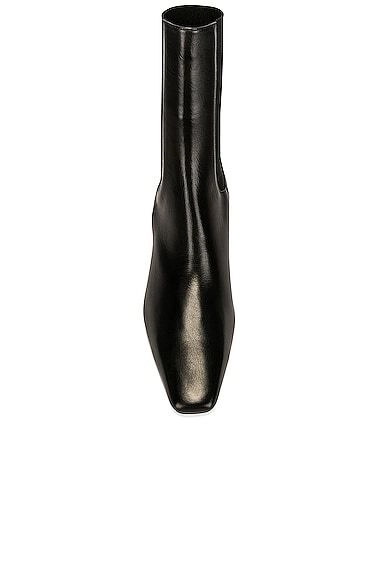 TOTEME The Mid Heel Boot - Black