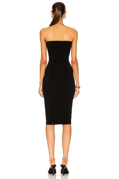 Norma Kamali Strapless Midi Dress - Black