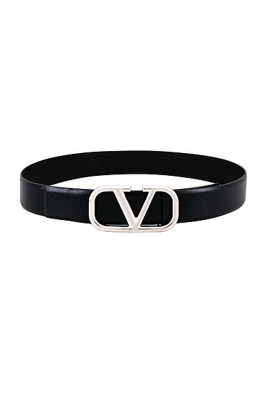 Valentino Garavani Vlogo Buckle Belt - Nero