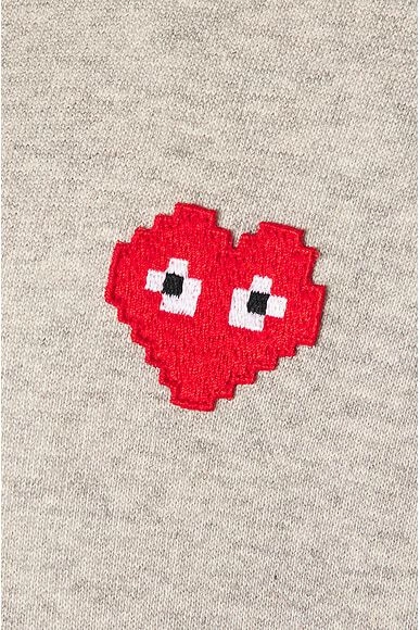 Play Comme Des Garcon Invader Zip-up Hoodie