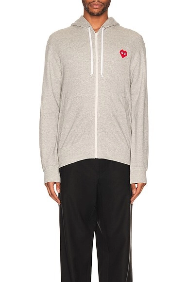 Play Comme Des Garcon Invader Zip-up Hoodie