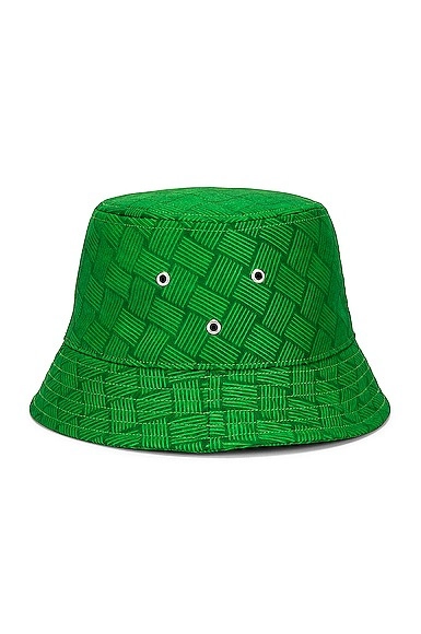 Bottega Veneta Intreccio Jacquard Nylon Bucket Hat - Parakeet