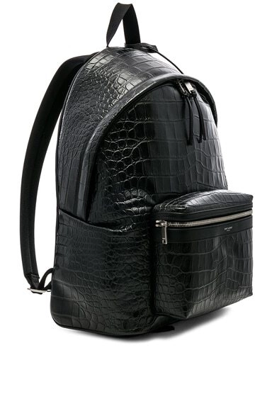 Saint Laurent City Backpack In -embossed Leather