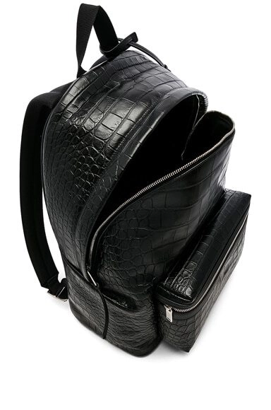 Saint Laurent City Backpack In -embossed Leather