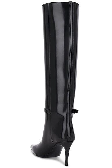 Saint Laurent Lee Buckle High Heel Boots