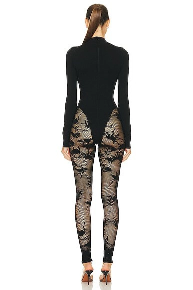 Alaïa Black Turtleneck Catsuit
