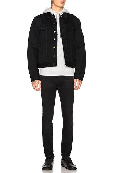 Saint Laurent Hooded Sweatshirt - Grey