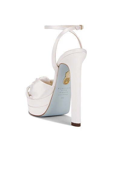 AQUAZZURA Cupid 130 Plateau Sandal - White