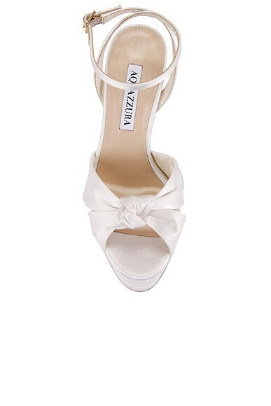 AQUAZZURA Cupid 130 Plateau Sandal - White