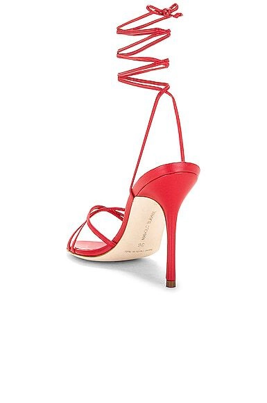 Manolo Blahnik Leva 105 Strappy Sandal - Bright Red