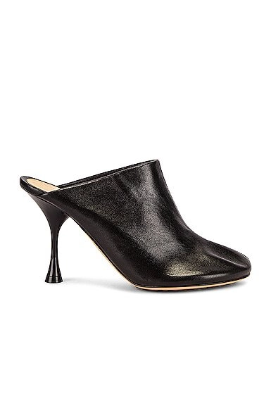 Bottega Veneta Dot Sock Mules In Lambskin Leather - Black
