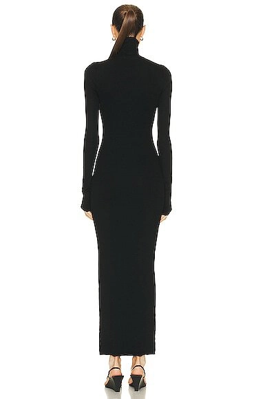 Eterne Long Sleeve Turtleneck Maxi Dress