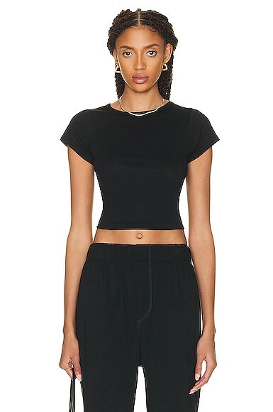 Eterne Short Sleeve Baby Tee - Black