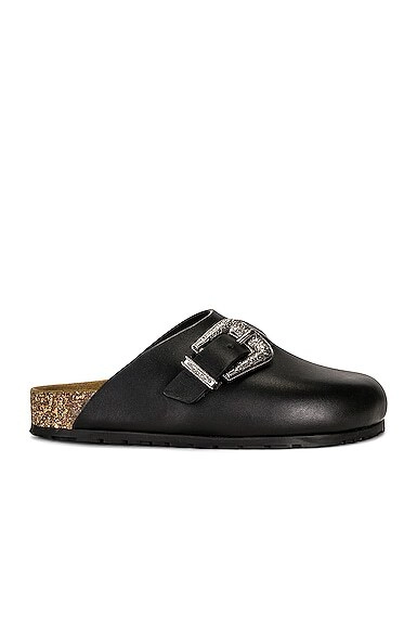 Saint Laurent Jimmy Clog Mules With Buckle Detail