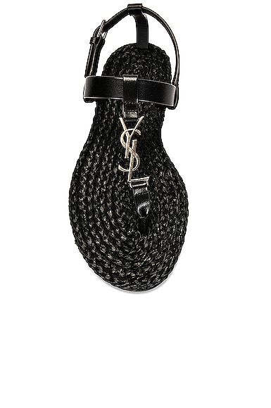 Saint Laurent Cassandra Flat Sandals
