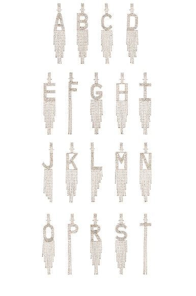 Retrofete Alphabet Dangle Earring - Silver