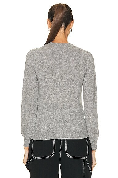Play Comme Des Garcon Comme Des Garçons Play V-neck Pullover Sweater - Light Grey