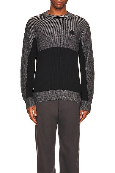 Moncler Crewneck Sweater In Virgin Wool
