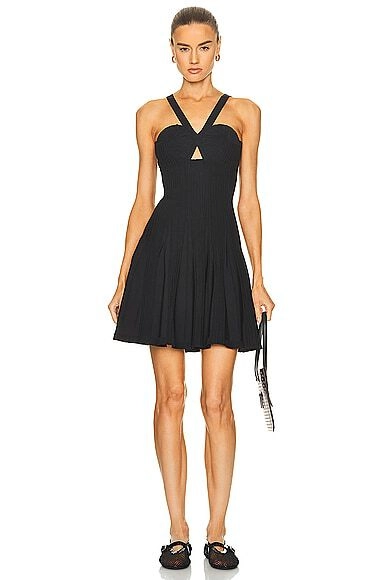Alaïa Spiral Skate Dress - Noir