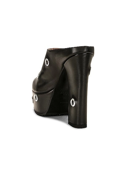 Alaïa Platform Mules With Silver-tone Grommets