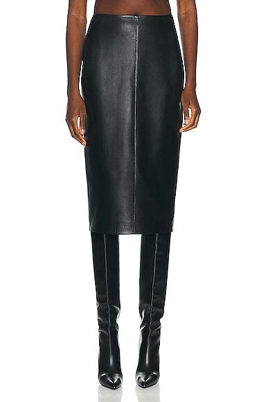 Alaïa Leather Pencil Skirt