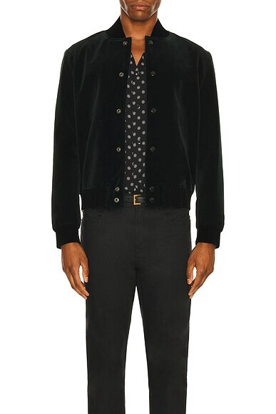 Saint Laurent Signature Logo College Jacket