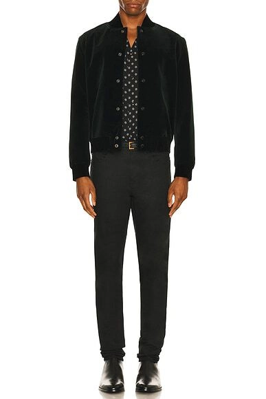 Saint Laurent Signature Logo College Jacket