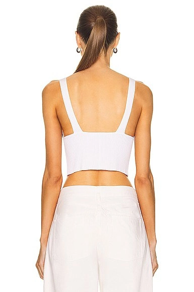Alaïa Ribbed Knit Cropped Top