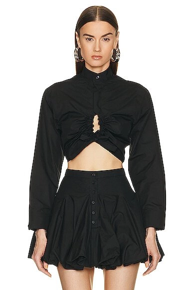 Alaïa Cropped Cotton Shirt