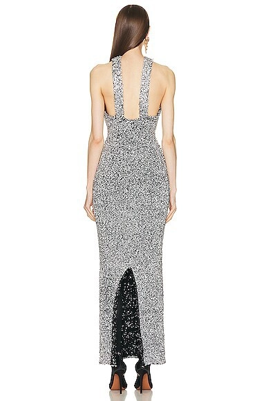 Alaïa Metallic Halter Neck Gown