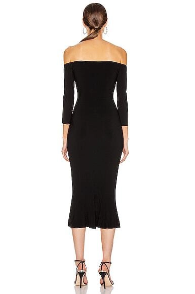 Norma Kamali Off Shoulder Fishtail Dress