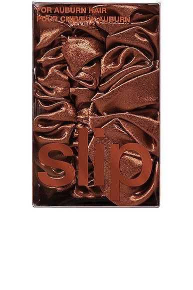 Slip Set Of 3 Pure Silk Scrunchies - Auburn