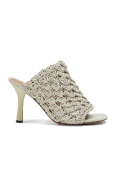 Bottega Veneta The Board Mules In Crochet Textile - Wax