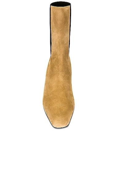 TOTEME Mid Heel Suede Boots With Side Gussets