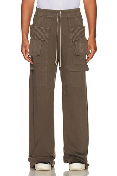 Rick Owens Creatch Cargo Drawstring Pants - Dust