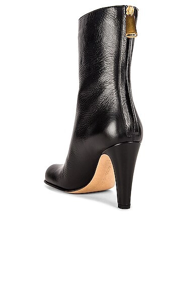 Bottega Veneta Leather Square Toe High Heel Boots