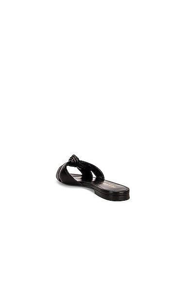 Saint Laurent Bianca Flat Sandals - Nero