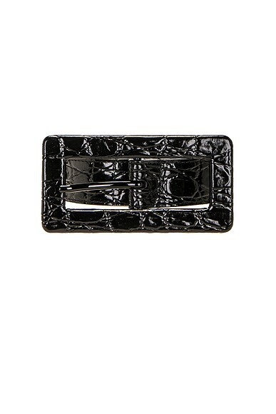 Saint Laurent Embossed Leather Belt - Nero
