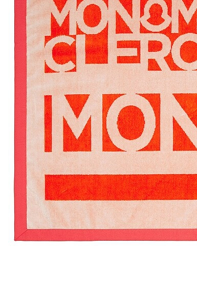 Moncler Logo Print Towel - Orange