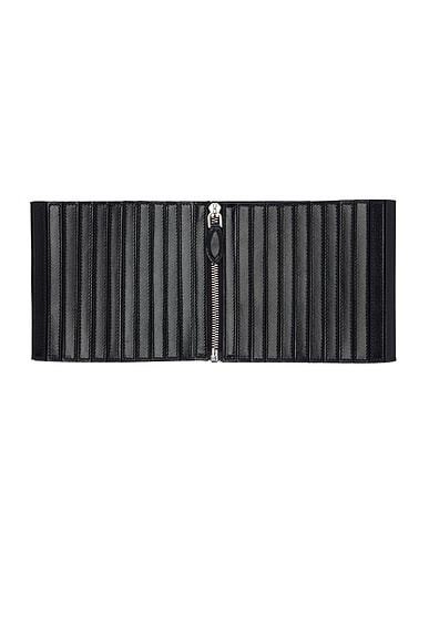 Alaïa Striped Corset Belt - Noir