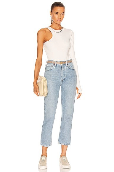 AGOLDE Riley High Rise Straight Crop Jeans