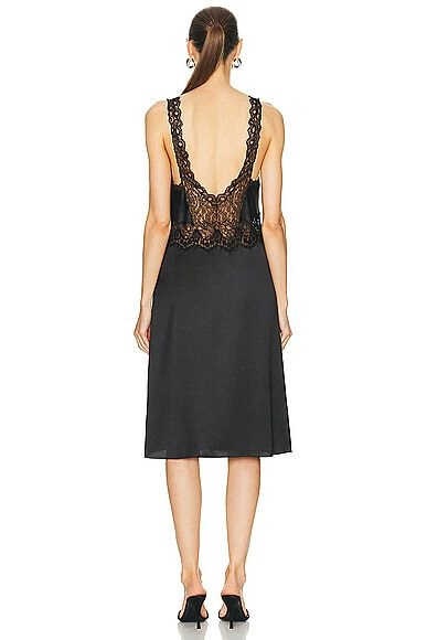 Saint Laurent Satin Lace Dress