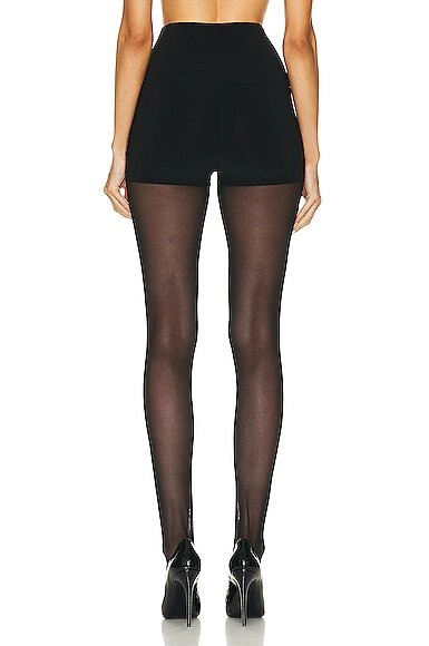 Norma Kamali Legging With Mesh Bottom Footie