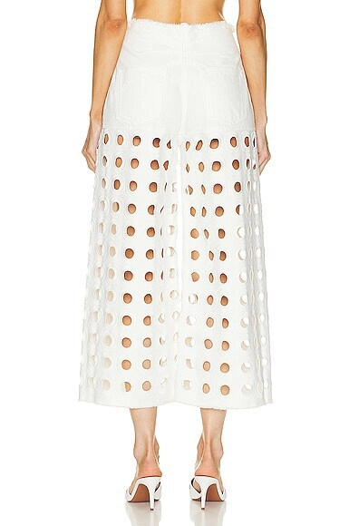 Alaïa Low Waist Cutout Denim Trousers