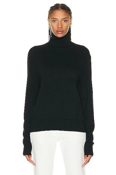THE ROW Davos Wool-cashmere Turtleneck Sweater - Black